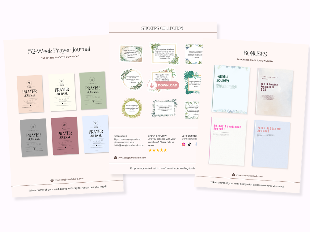 52 week prayer digital journal – COZYJOURNALSTUDIO